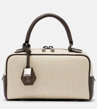 Brunello Cucinelli Henkeltasche mit Leder