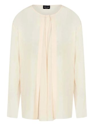 Giorgio Armani Bluse aus Seide - Nude