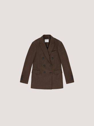 Circolo 1901 Flannel bistretch double-breasted jacket Corteccia Melange / 38