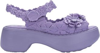 Melissa Blossom + Viktor and Rolf Sandalen mit Keilabsatz für Damen, Lila, 41/41.5 EU