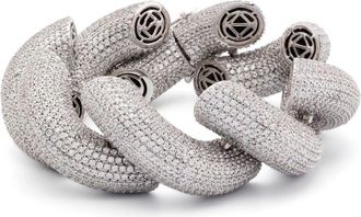 Eddie Borgo bracelet en corde pavée - Argent