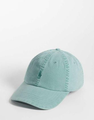 Polo Ralph Lauren casquette de baseball &agrave; logo icon en vert mer moyen