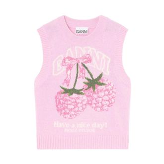 Ganni Damen, Strickwaren, Rosa, SGr&ouml;&szlig;e