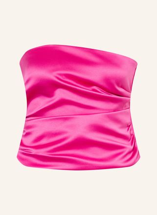 Ganni Off-Shoulder-Top Aus Satin pink