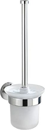 WENKO WC-Garnitur Mod. Bosio, Edelstahl, Wandmontage, Keramikbehälter abnehmbar, 10x35x14 cm, Schraubmaterial inkl