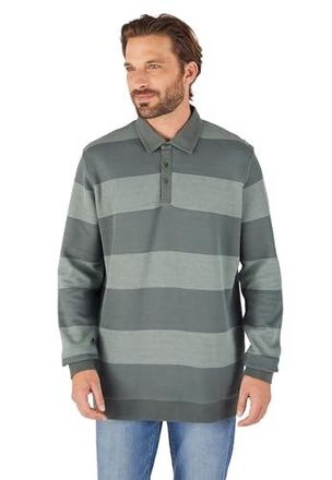 Damart Sweat &Agrave; Rayures Pur Coton Homme Vert Ray&eacute; Taille XL (110-117)