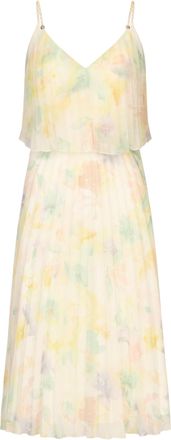 Apart Fashion APART kurzes Plisseekleid in 2in1 Optik mit Allover Print, vanille-Multicolor, 38