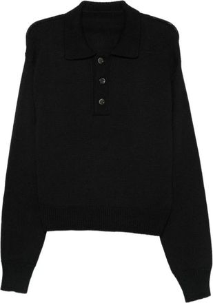 Nine In The Morning Pull boutonn&eacute; &agrave; col chemise - Homme - Pulls - Noir - Taille: S