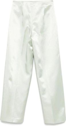 Philosophy di Lorenzo Serafini Femme, Pantalons, Vert, Taille: 42 FR Satin Pantalons