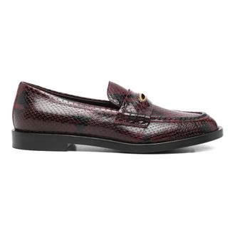 Roberto Festa Milano Siria Loafers aus Leder mit Schlangenmuster - - Shoes - Damen - Rot - 38 1/2 EU