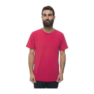 Kiton Stone Washed Baumwoll-T-Shirt - - Tops - Herren - Rosa - 2XL