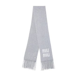 Miu Miu Woll- und Mohairschal - - Accessories - Damen - Grau - ONE SIZE
