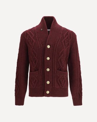 Brunello Cucinelli Cable-knit cashmere Cardigan Male 52