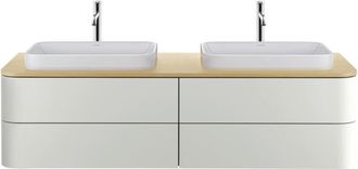 Duravit Duravit Happy D.2 Plus Konsole, 1600x550 mm, 2 Ausschnitte, f&uuml;r