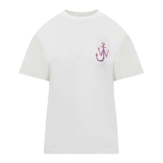 J.W.Anderson Femme, Tops, Blanc, Taille: 38 FR T-Shirt Sweet Anchor JW Anderson