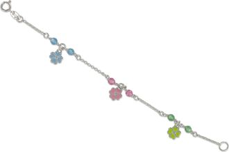 Pasionista Damen Armband 925 Sterling Silber rhodiniert Emaille 14.0 cm 612331