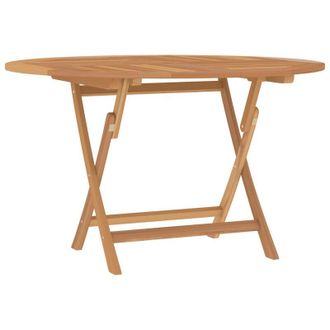 vidaXL Table pliable de jardin &Oslash; 110x75 cm bois massif de teck vidaXL