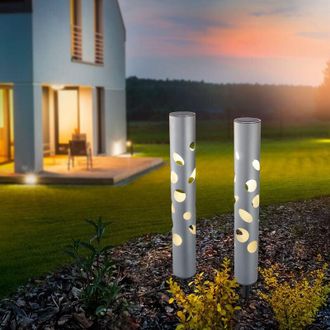 Esotec Solarstecker f&uuml;r au&szlig;en FANTASY LIGHT 48 2er SET ALUMINIUM IP44 102132