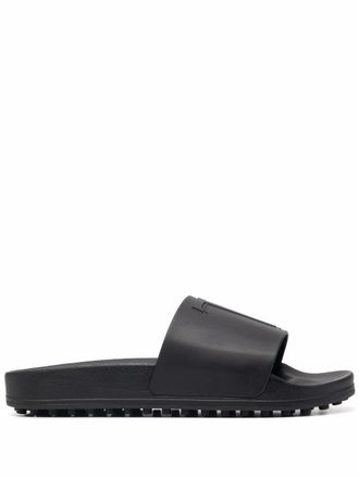 Tod's claquettes &agrave; logo emboss&eacute; - Noir