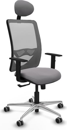 Piqueras y Crespo Ergonomischer Stuhl Zulema mit 1D-Armen, h&ouml;henverstellbarer Lendenwirbelst&uuml;tze und festem Kopfteil, ausgestattet mit Sincro 3 Positionen und Schneides