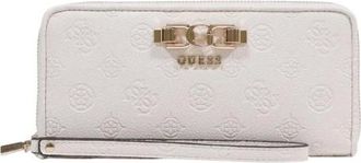 Guess Femme, Accessoires, Blanc, Taille: ONE Size Portefeuille zipp&eacute;