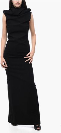 Mônot Hooded Bare Back Sheath Dress with Back Split size 40