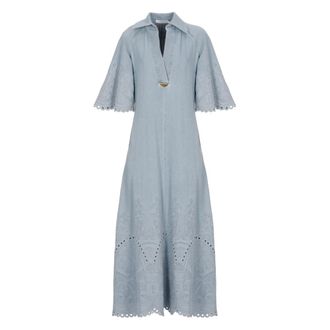 Zimmermann Femme, Robes, Bleu, Taille: 36 FR Daylight Denim Midi Dress