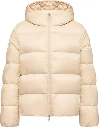 Moncler Moncler Doudoune Courte &Agrave; Capuche Feligule, Femme, Beige, Taille: 00