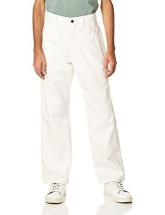 Dickies Pantalon Utilitaire de Peintre avec Coupe Ample, Blanc, 40 W/34 L Homme