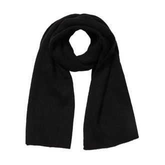 Selected Langer Strickschal aus Merinowollmischung - - Accessories - Damen - Schwarzk - ONE SIZE