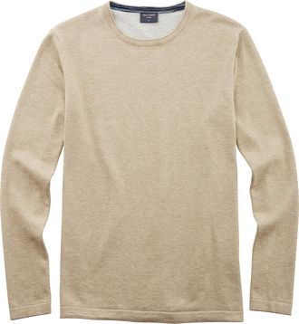 Olymp Herren Pullover Rundhals Casual.Strick,Single Jersey,Regular fit,Camel 57,XXL