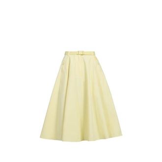 Gertrude Jupe midi Eline en coton m&eacute;lang&eacute;