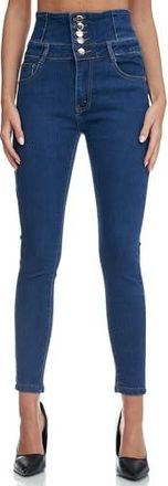 Elara Jeans Femmes Stretch Taille Haute Skinny Chunkyrayan EL60D2 Blau-40 (L) P