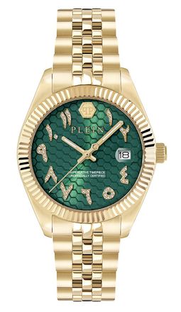 Philipp Plein Date Superlative Gold Damen Armbanduhr PWYFA0626