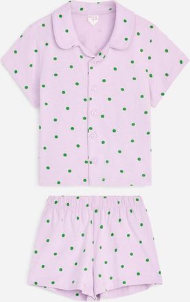 Arket Pyjama Aus Baumwolle -Lila