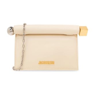 Jacquemus Femme, Sacs, Beige, Taille: ONE Size La Petite Pochette Rond Carr&eacute;