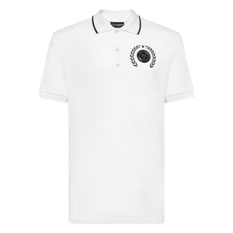 Plein Sport Homme, Tops, Blanc, Taille: 5XL Polo Slim Fit SS Carbon Tiger