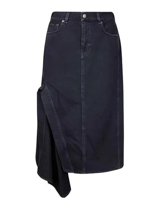 Haikure Jupe Midi - Denim