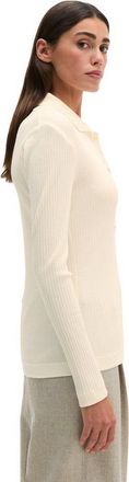 Marc O'Polo Langarm-Poloshirt aus Bio-Baumwoll-Modal-Stretch-Jersey