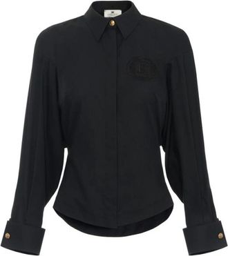 Elisabetta Franchi Damen, Blusen & Hemden, Schwarzk, 2XSGr&ouml;&szlig;e