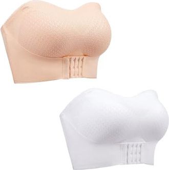 Generic Jambes V&ecirc;tements rembourr&eacute;s Mignon V&ecirc;tements chauds respirants, antid&eacute;rapants, sans bretelles, devant avec boucle, beige, 5XL