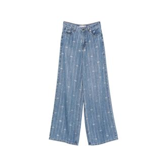 Self Portrait Femme, Jeans, Bleu, Taille: W25 Wide Jeans
