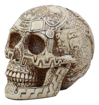 Ebros Gift Ebros Day of The Dead mesoamerican Maya Azteken-G&ouml;tter Totenkopf Statue 20,3 cm lang Tribal Tattoo Mexica Pantheon G&ouml;tter Deko Figur