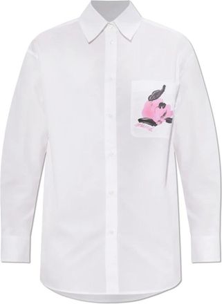 Marni Femme, Blouses et Chemises, Blanc, Taille: 40 FR Chemise oversize avec poche