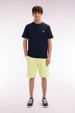 Eden Park Short En Molleton Coton Jaune Coupe D&eacute;contract&eacute;e