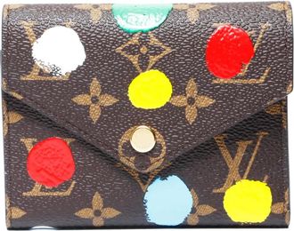 Louis Vuitton x Yayoi Kusama portefeuille Victorine à pois - Marron