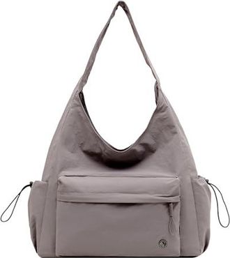 Generic Sac &agrave; bandouli&egrave;re polyvalent en nylon tendance pour femme, shopping, voyage, quotidien, gris, 400.00x250.00x150.00mm/15.75x9.84x5.91inch