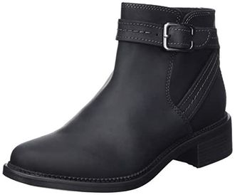 Clarks Femme Maye Strap Bottines Chelsea, Cuir Noir, 39.5 EU