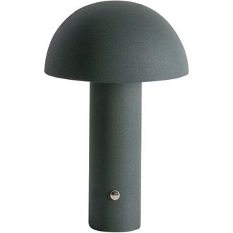 Beliani Lampe de Table Moderne en M&eacute;tal Fer LED Sans Fil Int&eacute;rieur Ext&eacute;rieur Forme Champignon Vert Fonc&eacute; Bojo