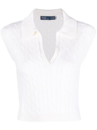 Polo Ralph Lauren Pullunder mit Zopfmuster - Nude